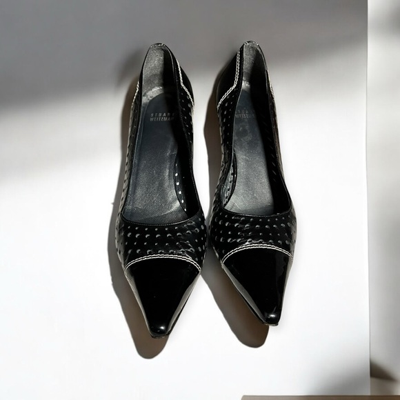 Stuart Weitzman | Shoes | Stuart Weitzman Black Perforated Leather Cap ...